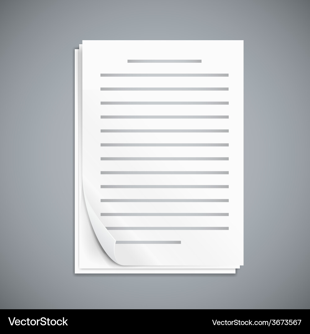 Empty paper three sheets Royalty Free Vector Image