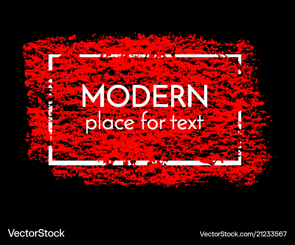 Red chalk paint ink brush stroke Royalty Free Vector Image