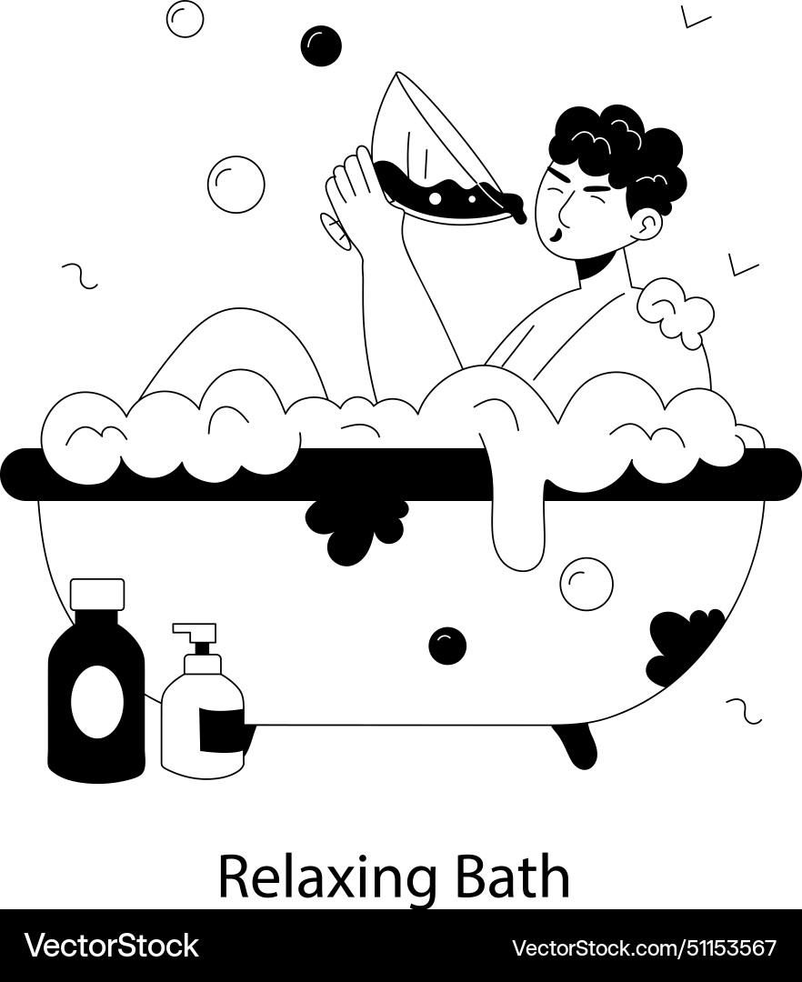 Relaxing bath Royalty Free Vector Image - VectorStock