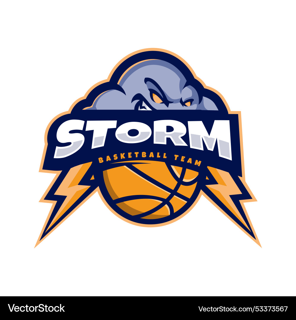 Storm basketball athletic club Royalty Free Vector Image