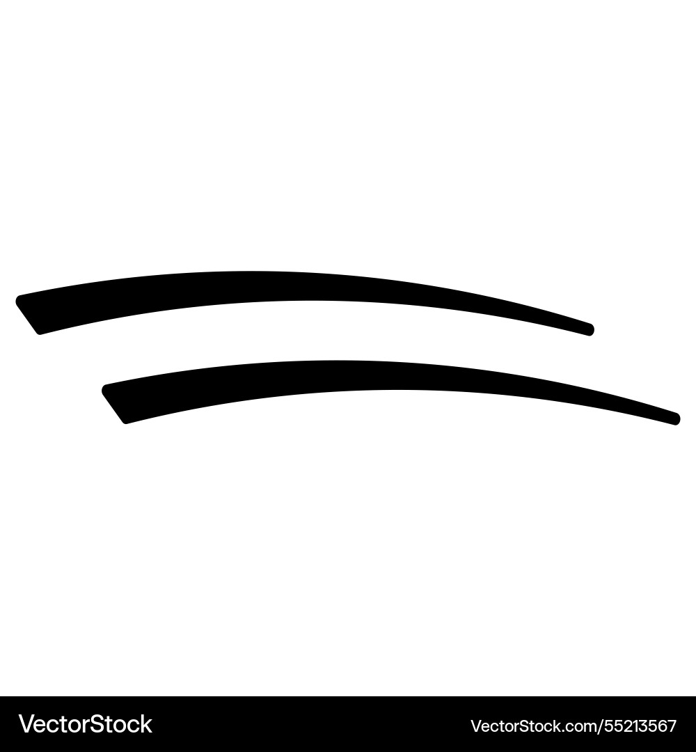 Two curved parallel underline lines calligraphy Vector Image