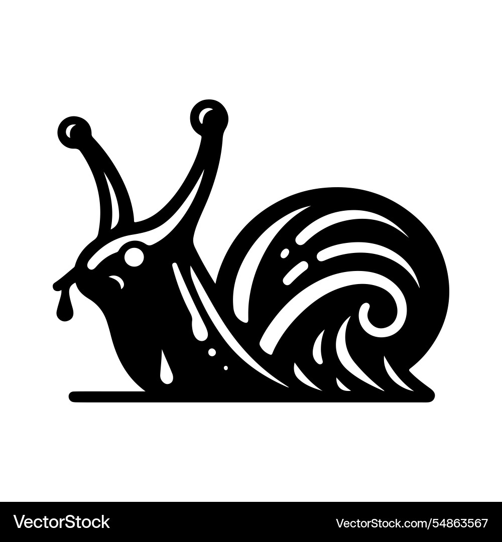 Unique slug silhouette perfect for and logos Vector Image