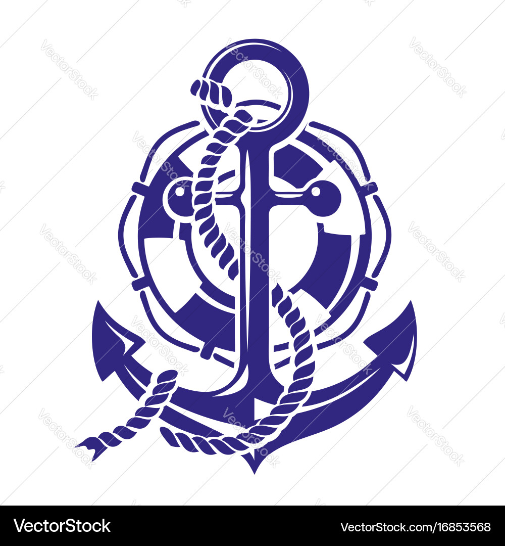 Anchor symbol isolated Royalty Free Vector Image