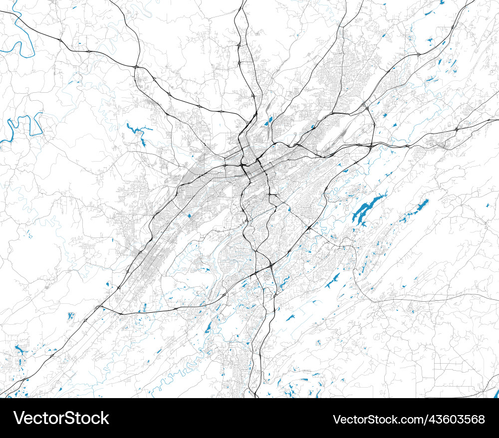 Birmingham, Alabama City Map Royalty Free Vector Image