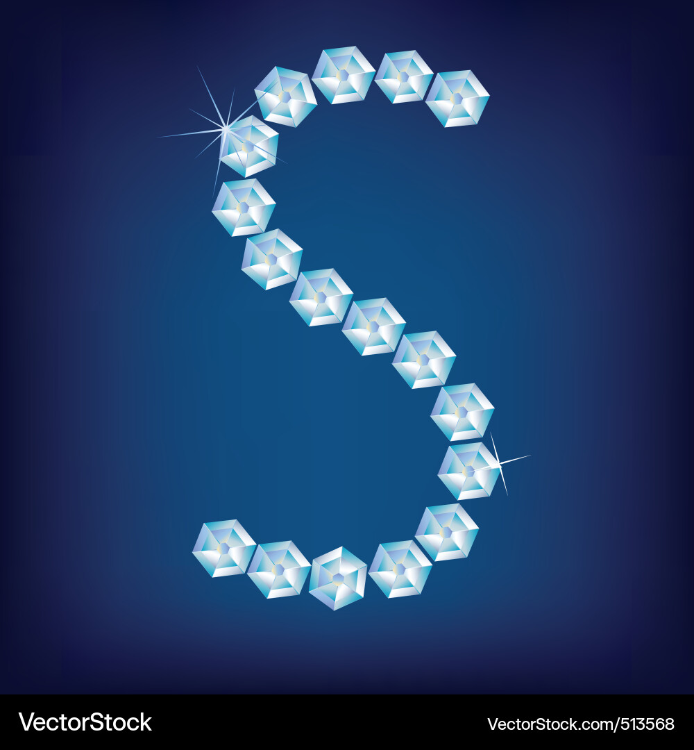 S Alphabet In Diamond