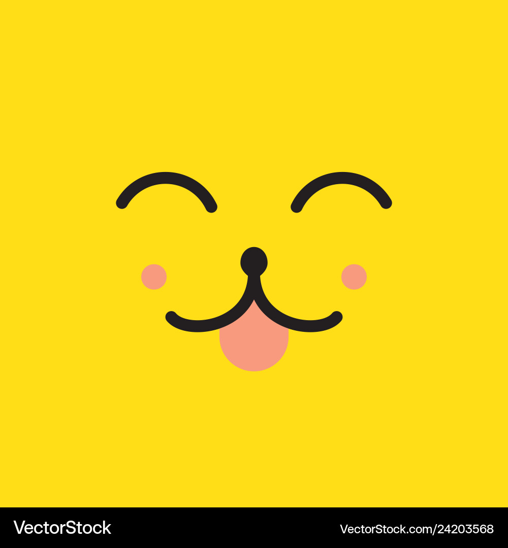 Happiness face Royalty Free Vector Image - VectorStock