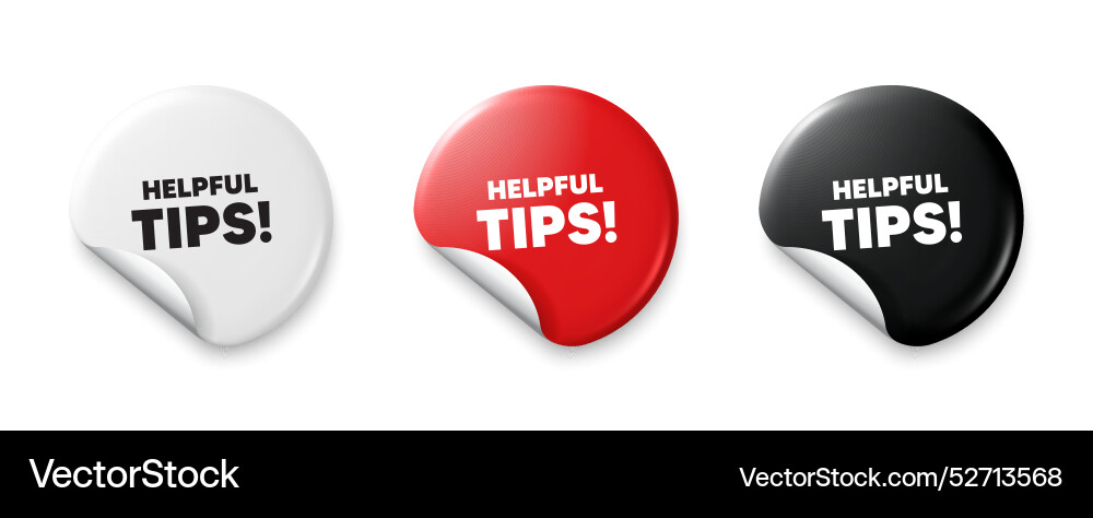 Helpful tips symbol education faq sign price tag Vector Image