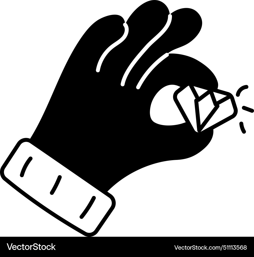 Holding diamond Royalty Free Vector Image - VectorStock