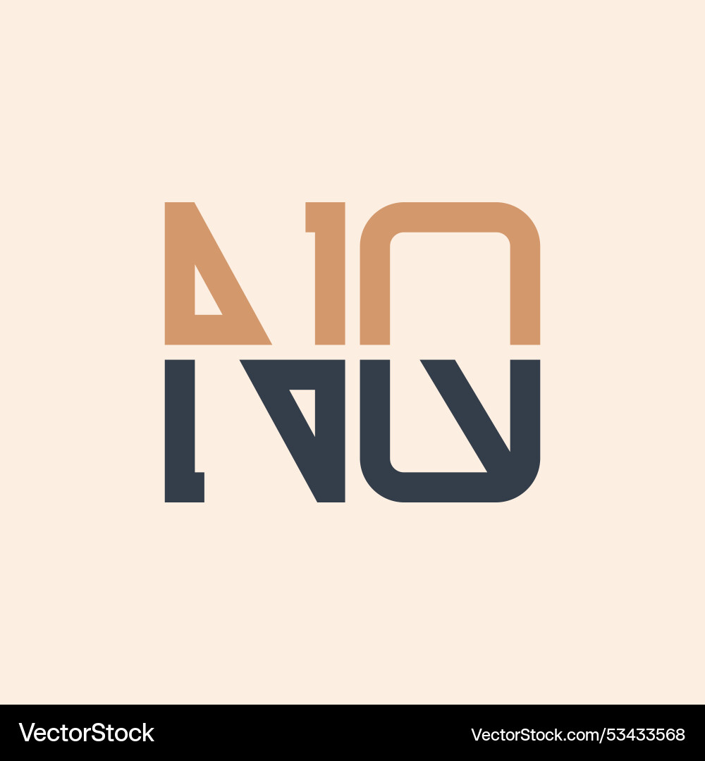 Modern nq letter logo design creative Royalty Free Vector