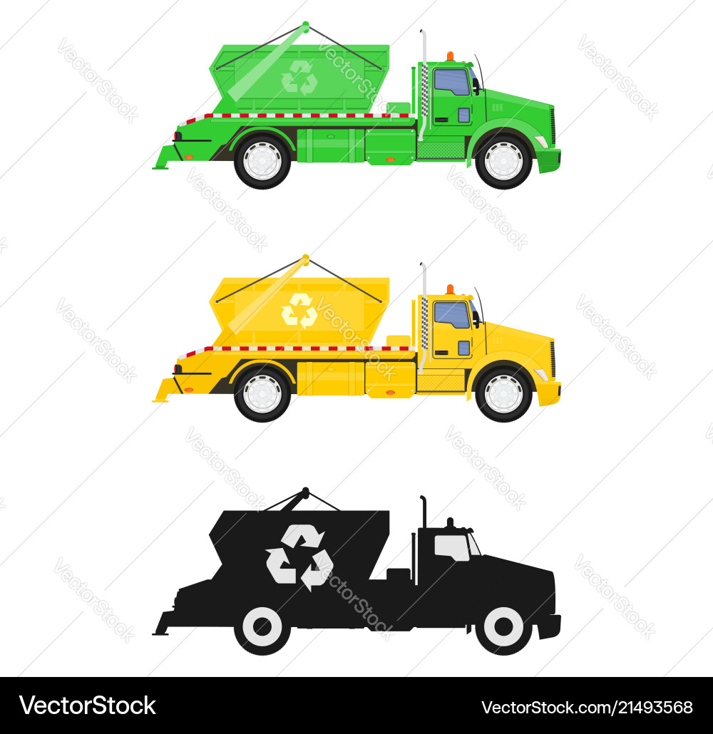 Skip Truck Collection Royalty Free Vector Image