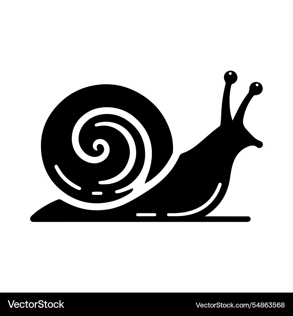 Unique slug silhouette perfect for and logos Vector Image
