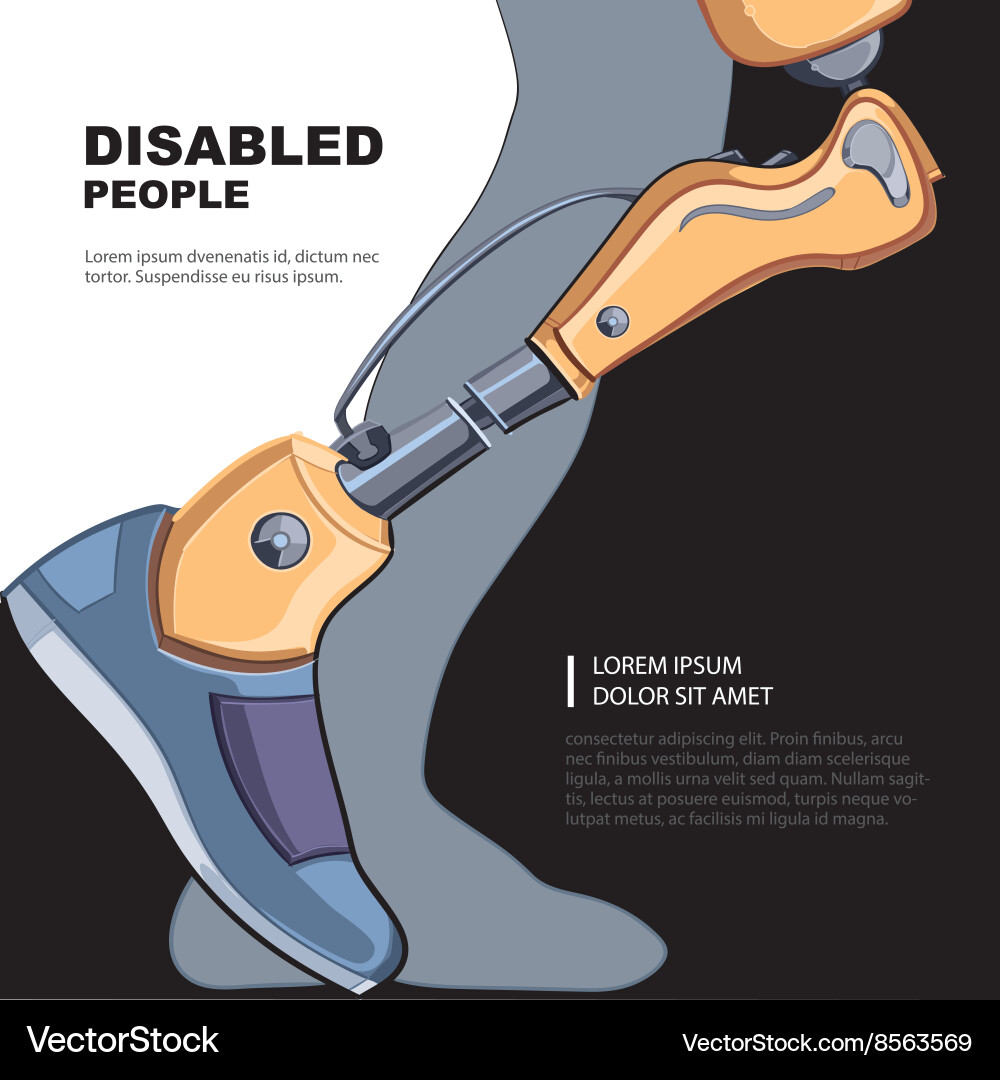 Artificial Bionic Foot Prosthetic Royalty Free Vector Image