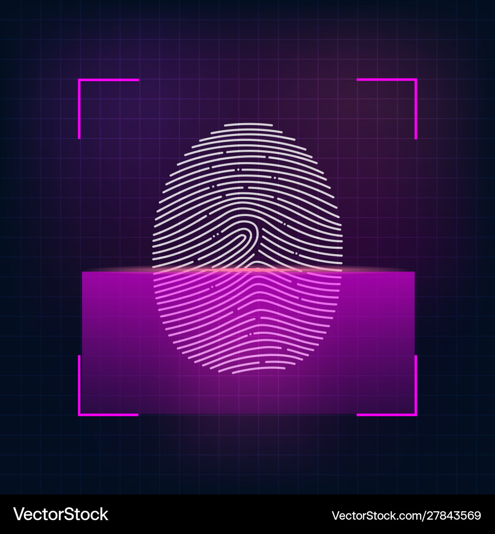 Fingerprint scanning Royalty Free Vector Image