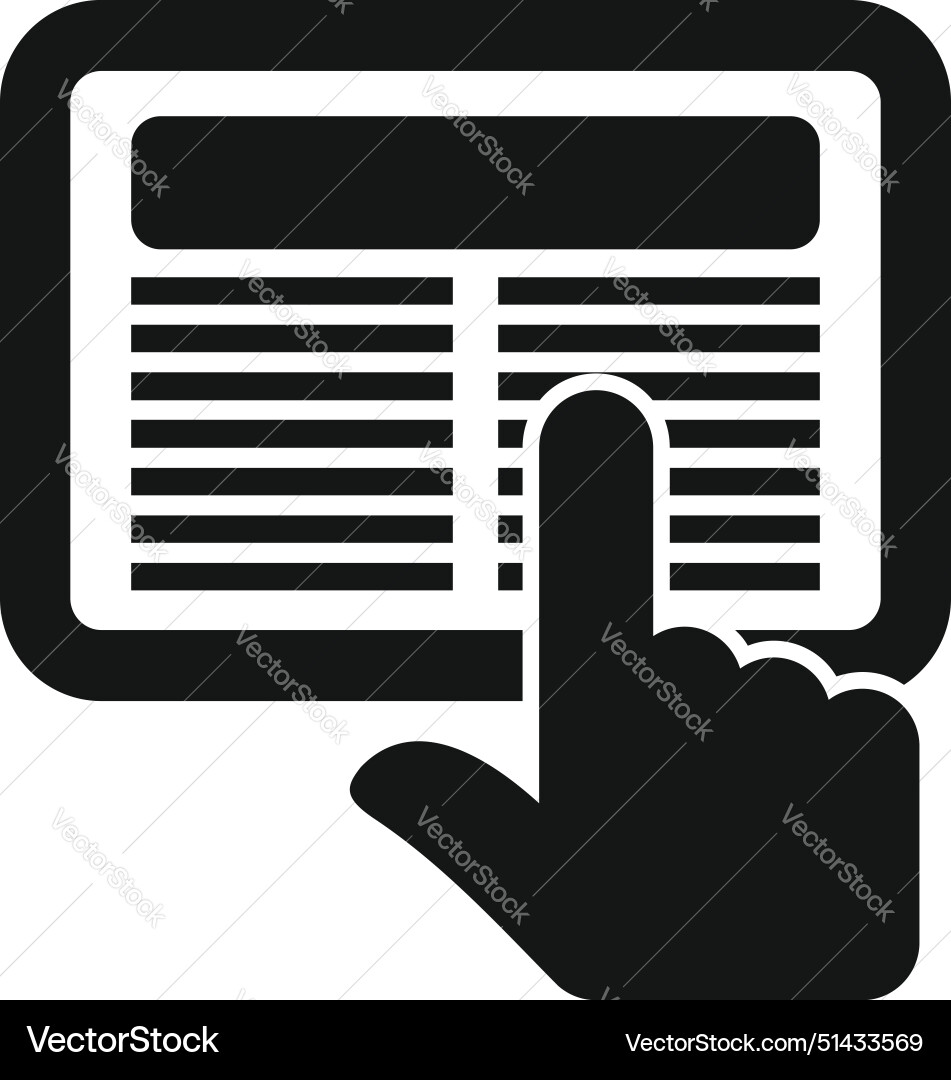 Simplified black and white icon representing Vector Image