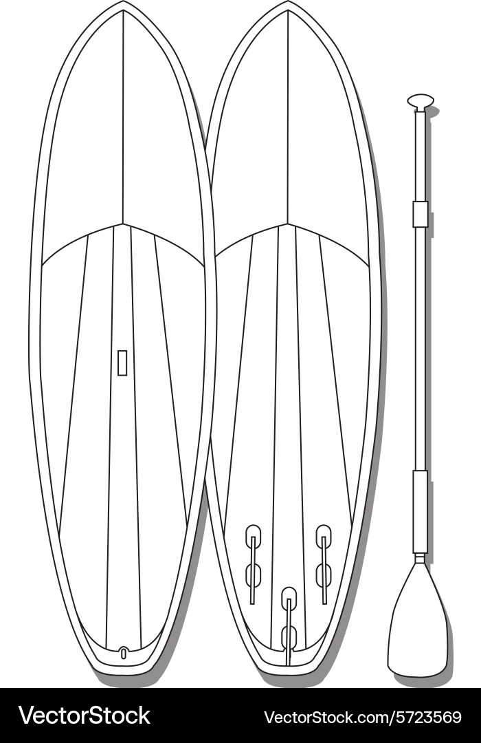 Stand up paddle board Royalty Free Vector Image