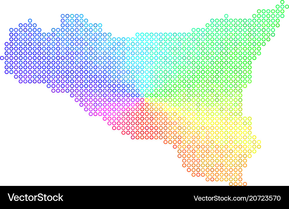 Bright sicilia map Royalty Free Vector Image - VectorStock