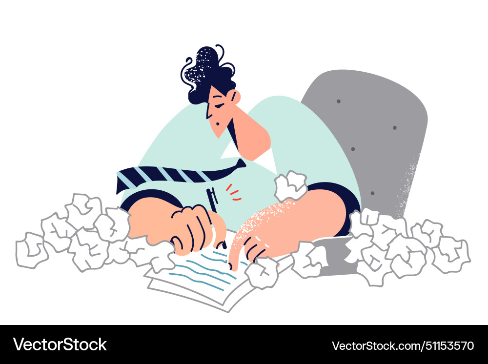 Business man is doing paperwork and writing speech