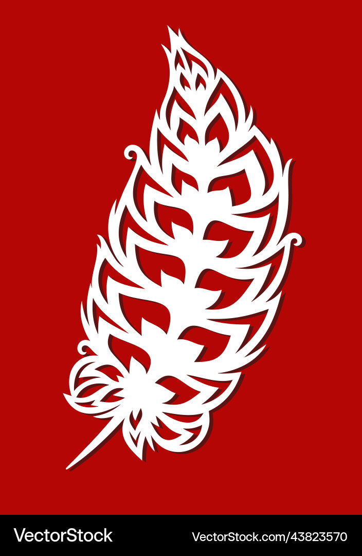 Decorative element feather Royalty Free Vector Image