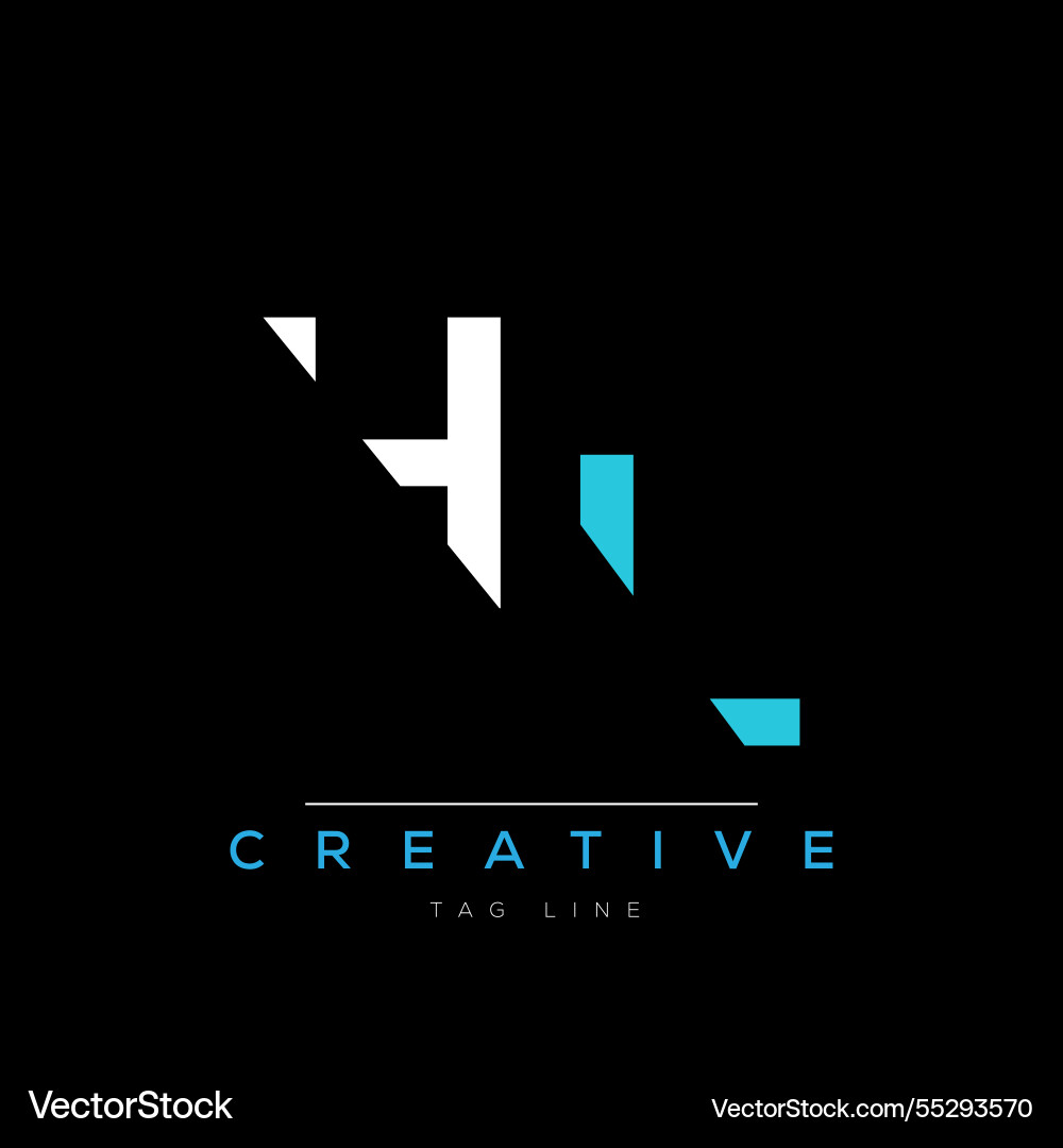 Hl creative monogram logo Royalty Free Vector Image