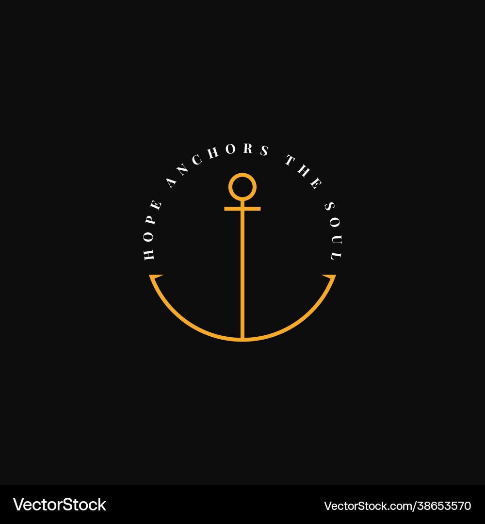 Hope Anchor Logo - Soul Symbol Royalty Free Vector Image