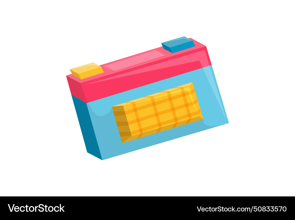 Lego retro flat sticker design Royalty Free Vector Image