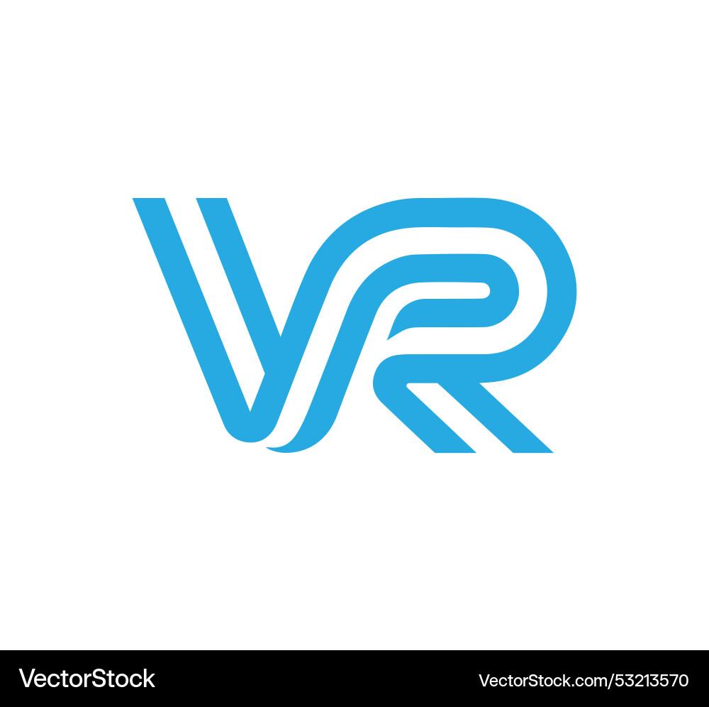 Letter vr initial logo design Royalty Free Vector Image