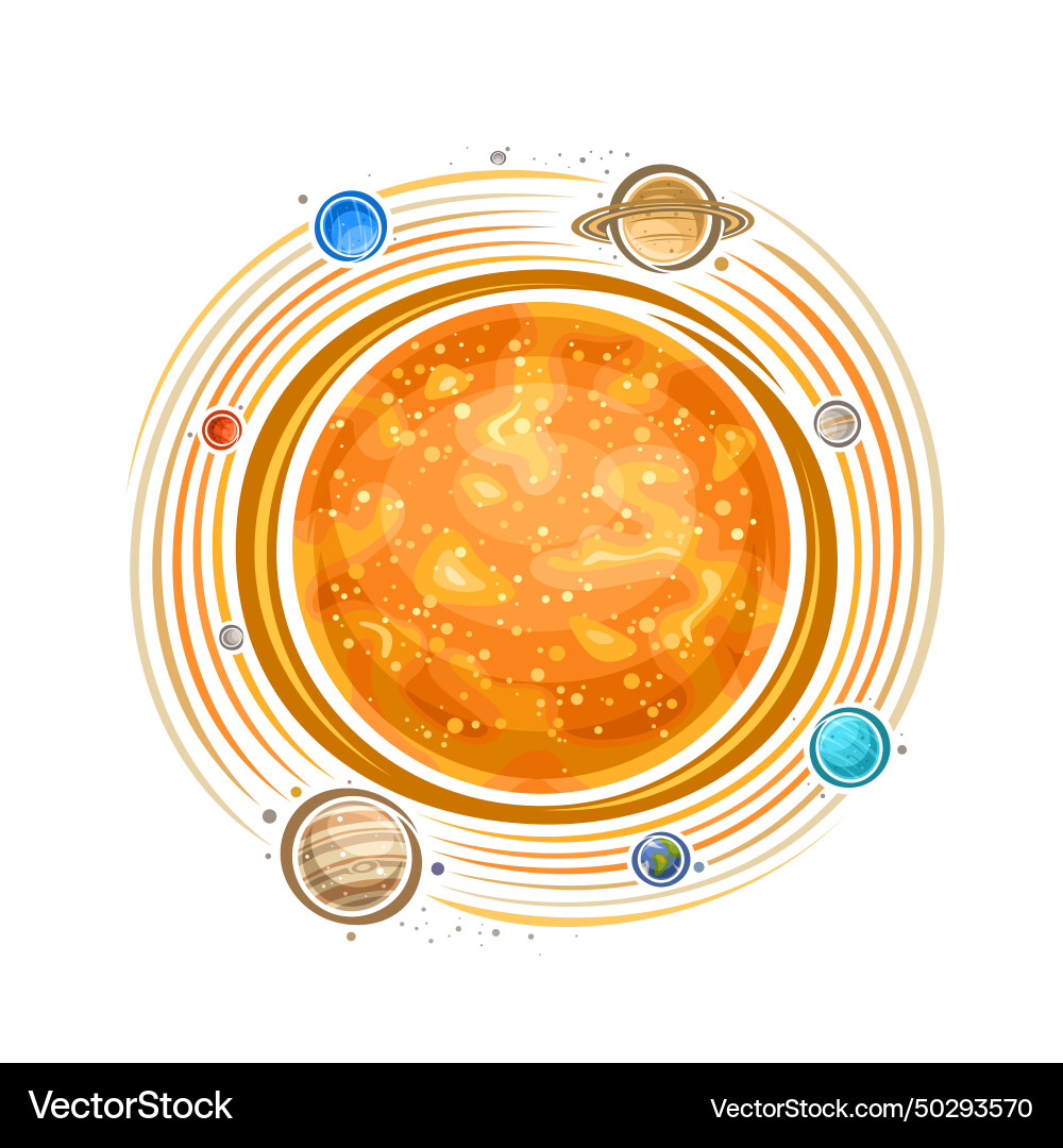 Logo for solar system Royalty Free Vector Image