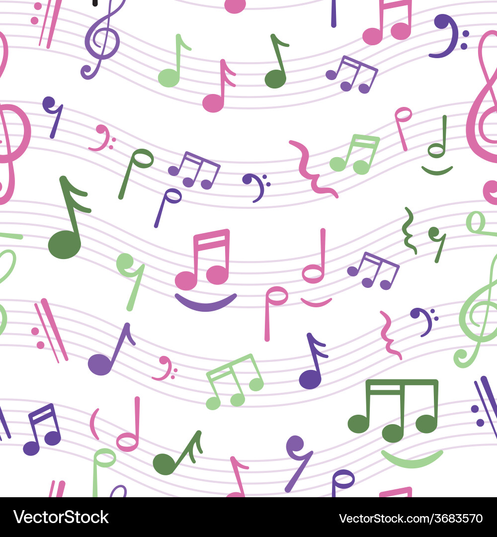 Musical Notes Background Royalty Free Vector Image