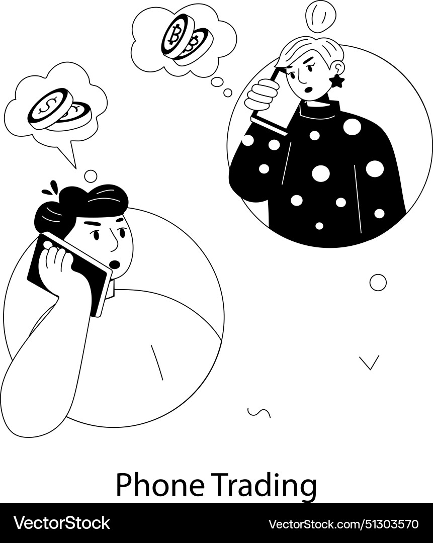 Phone trading Royalty Free Vector Image - VectorStock