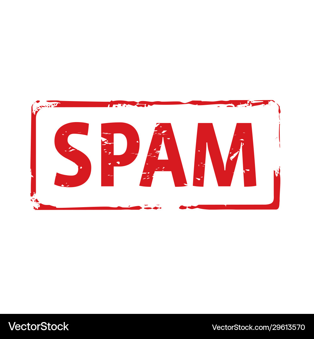 Red stamp and text spam Royalty Free Vector Image