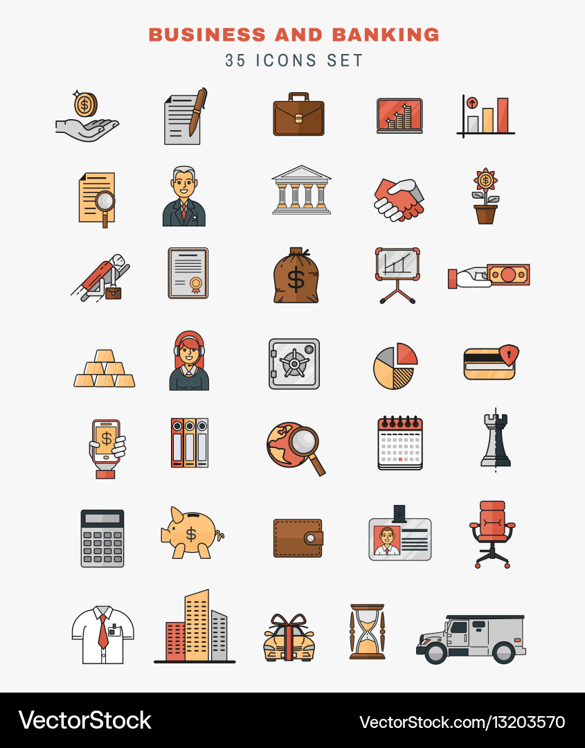 Set of icons and elements application Royalty Free Vector