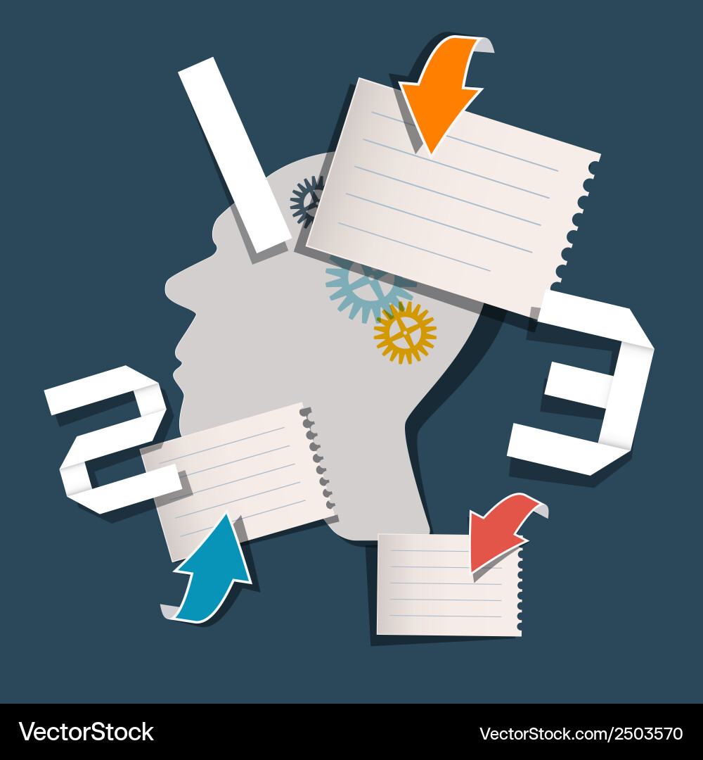 Three steps infographics paper layout - template Vector Image