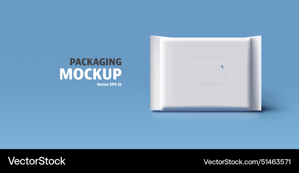 3d mock up for wet wipes pouch or pack product ad Vector Image