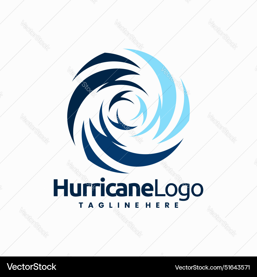 Abstract hurricane logo template Royalty Free Vector Image