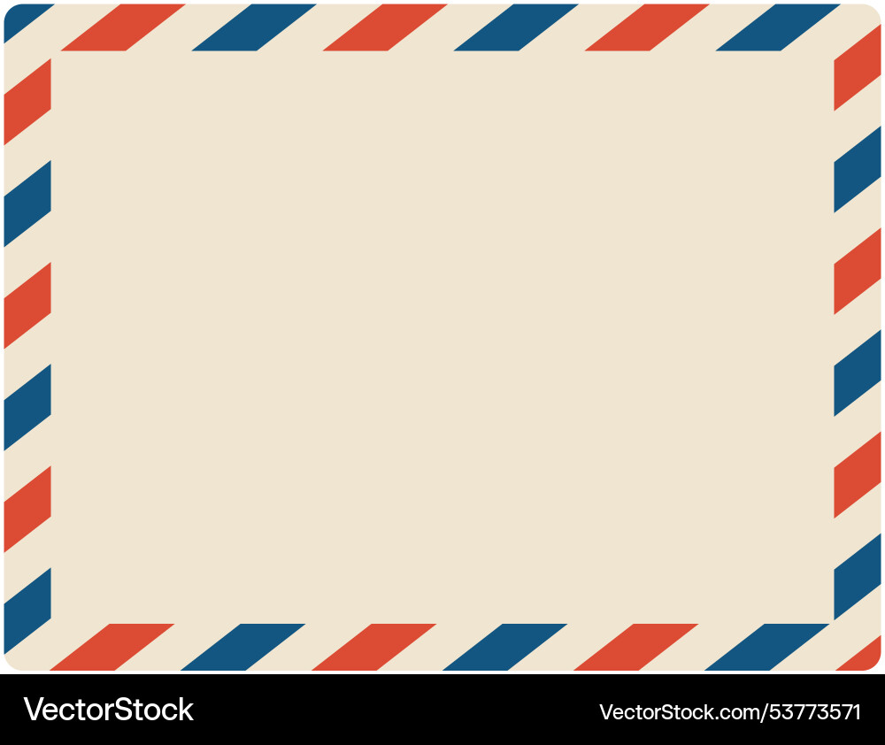 Airmail envelope frame international vintage Vector Image