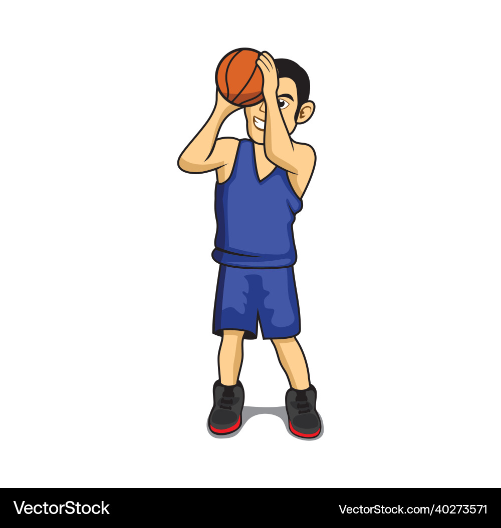 Basketball Player Cartoon Shooting 430+ Kid Shooting Hoops Stock