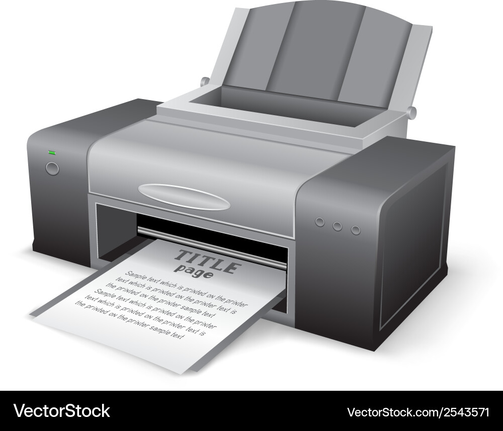 Black printer Royalty Free Vector Image - VectorStock