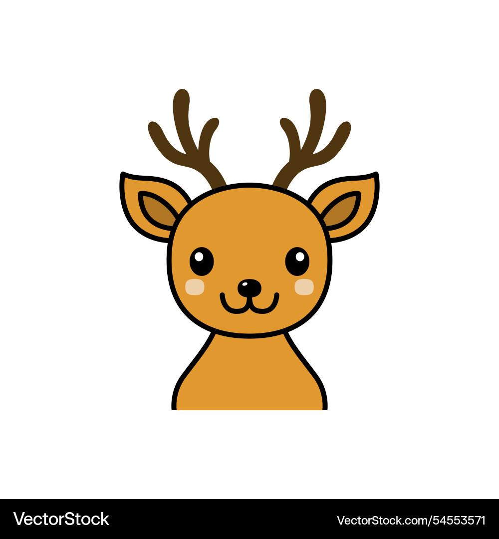 Christmas baby reindeer on white background Vector Image