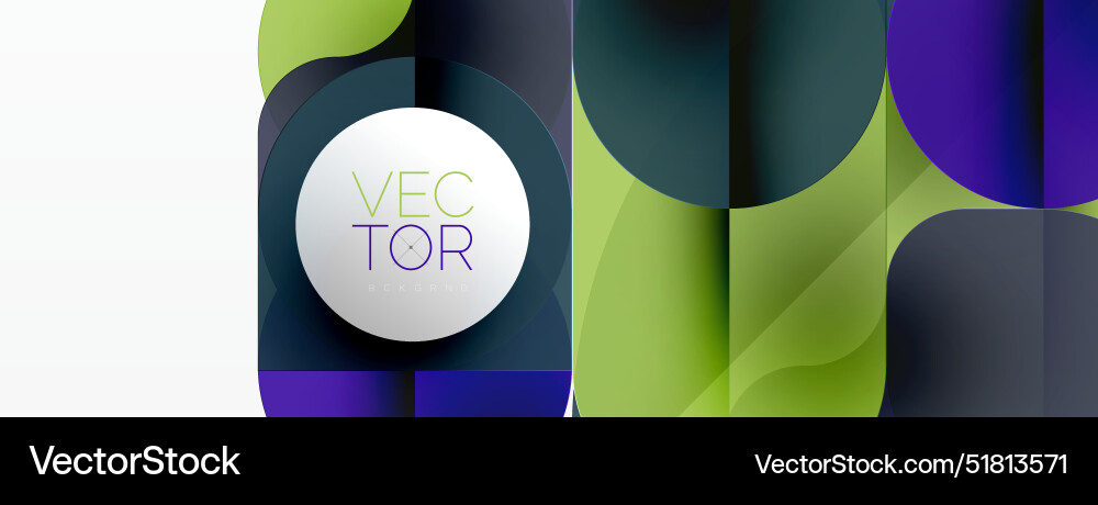 Circles and round shapes geometric minimal Vector Image