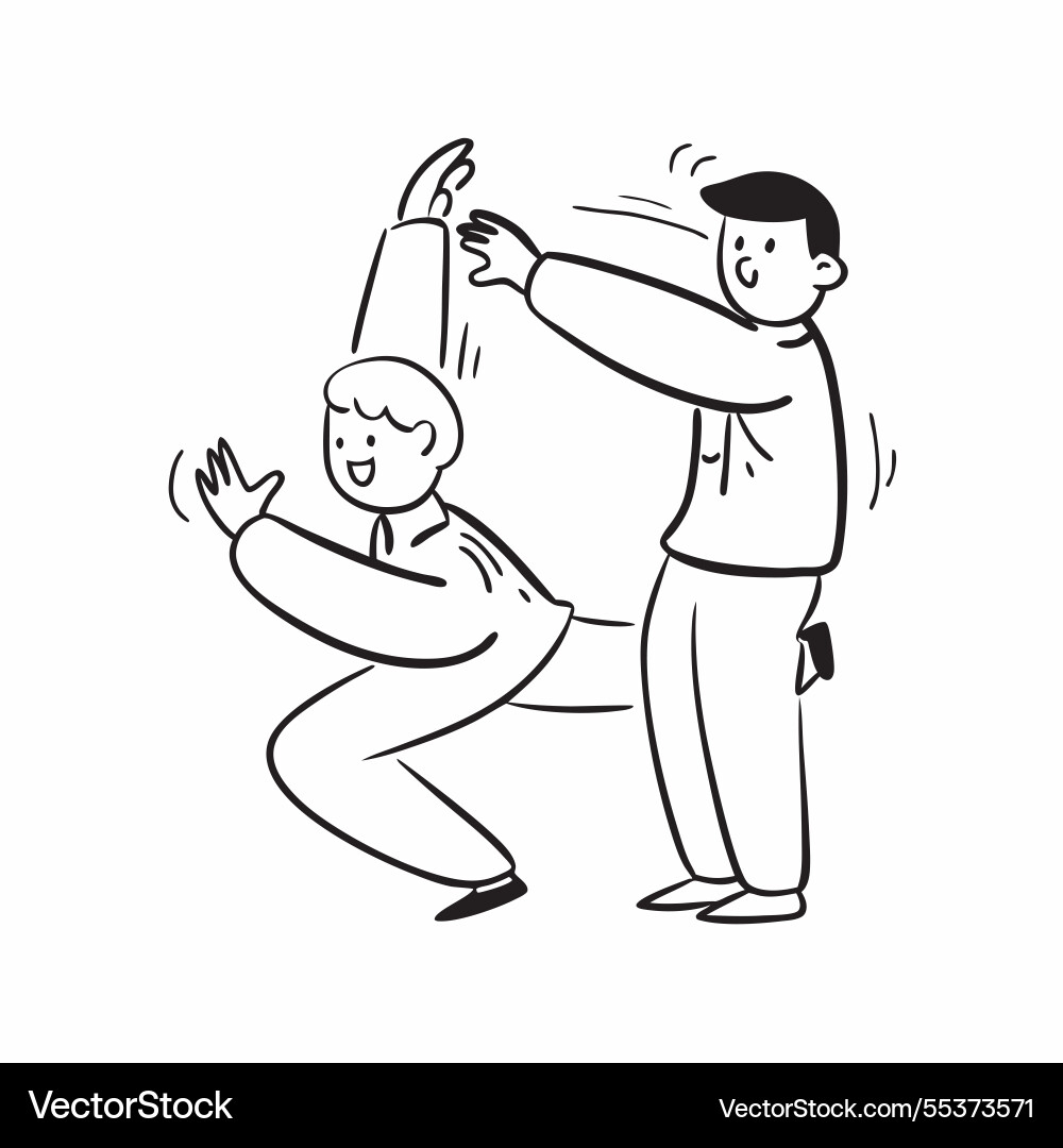 Employee practicing tai chi concept Royalty Free Vector