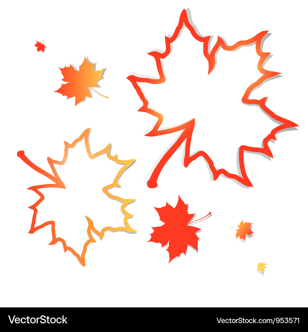 Maple Leaf Autumn Border Royalty Free Vector Image