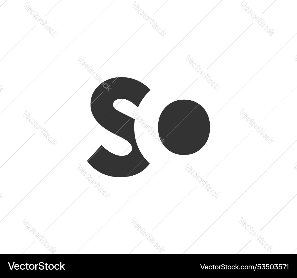 So creative geometric initial based modern Vector Image