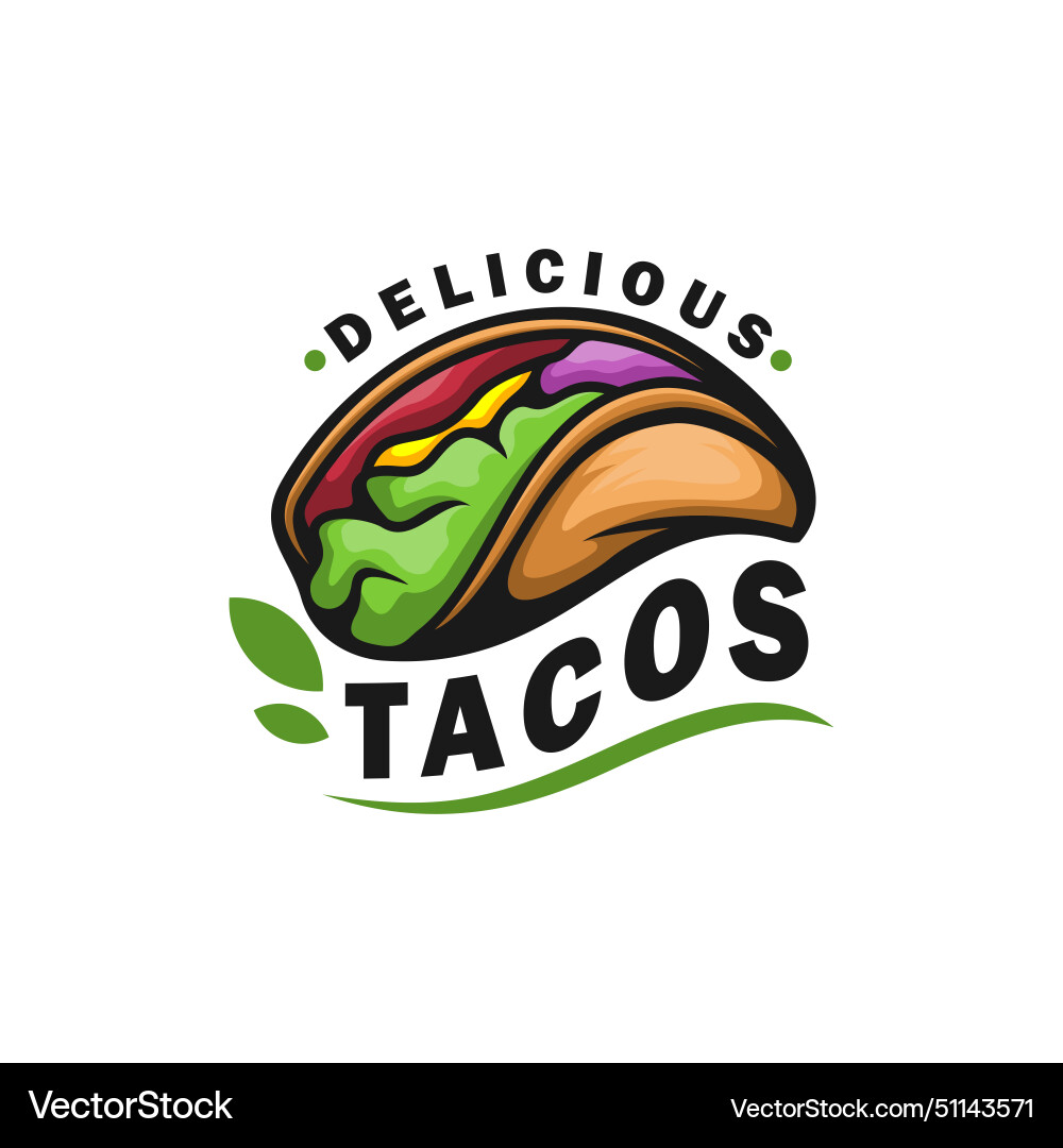 Tacos logo Royalty Free Vector Image - VectorStock