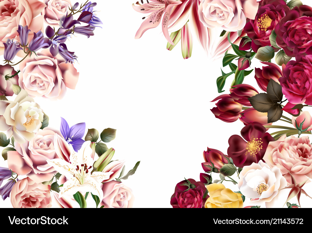 Beautiful background or invitation with rose Vector Image