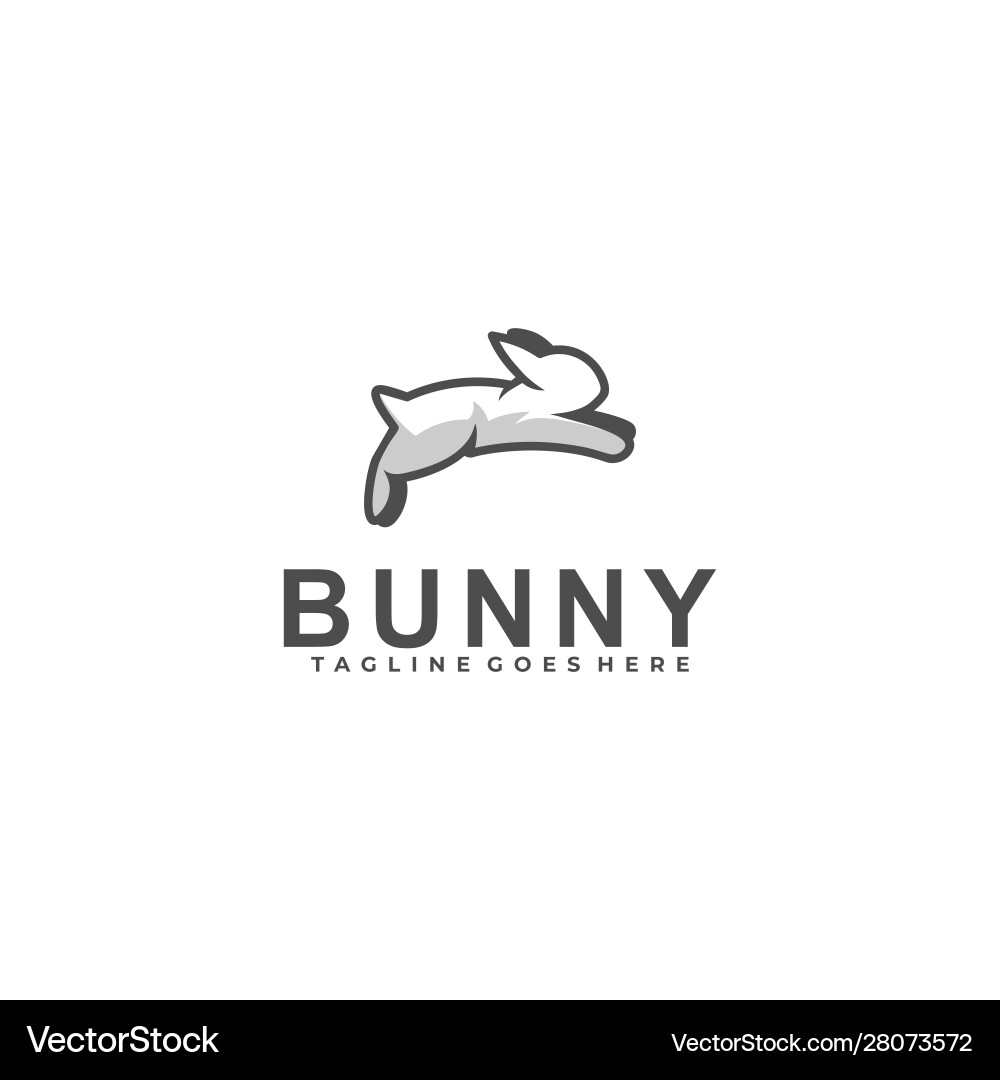 Bunny jump design template Royalty Free Vector Image