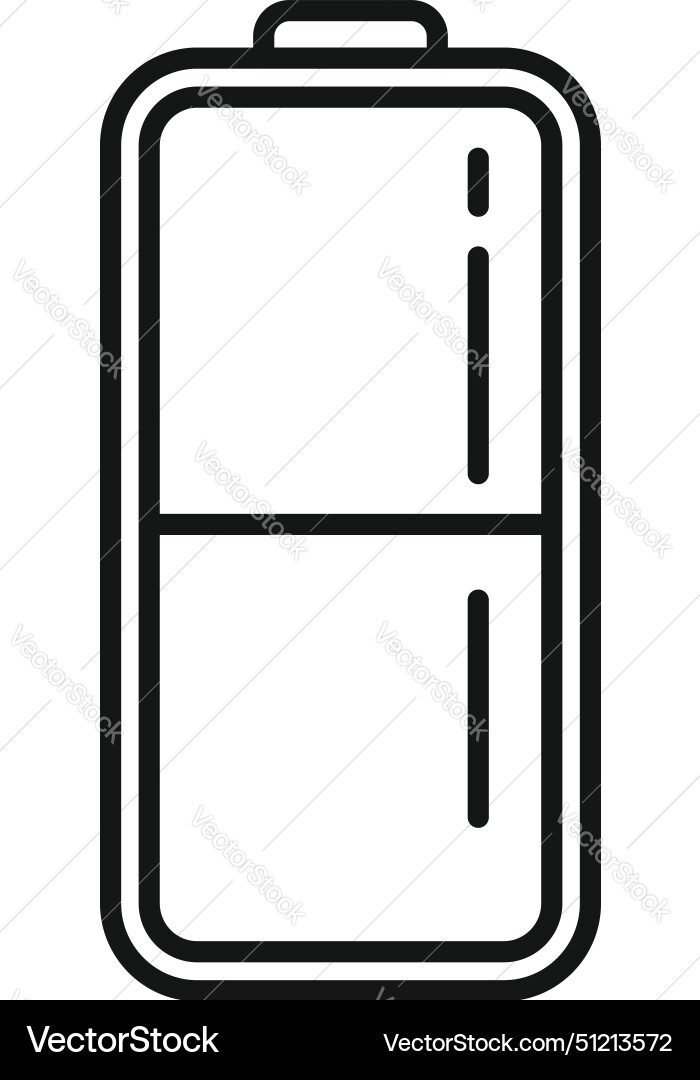 Half status battery icon outline cell Royalty Free Vector