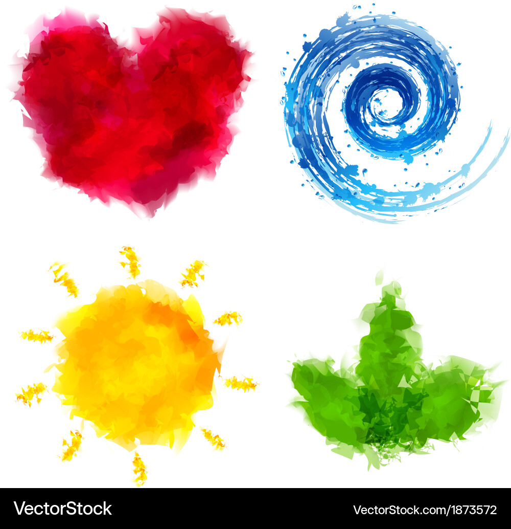 Watercolor elements Royalty Free Vector Image - VectorStock