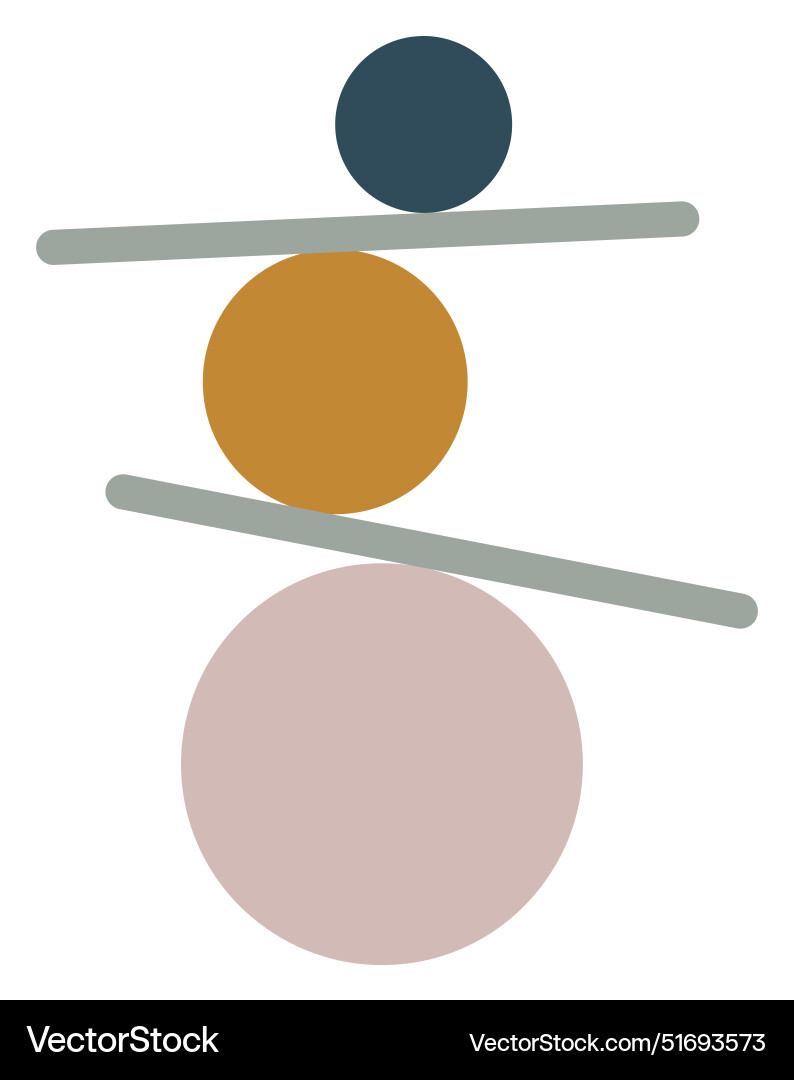 Balance abstract geometric minimal logo life Vector Image