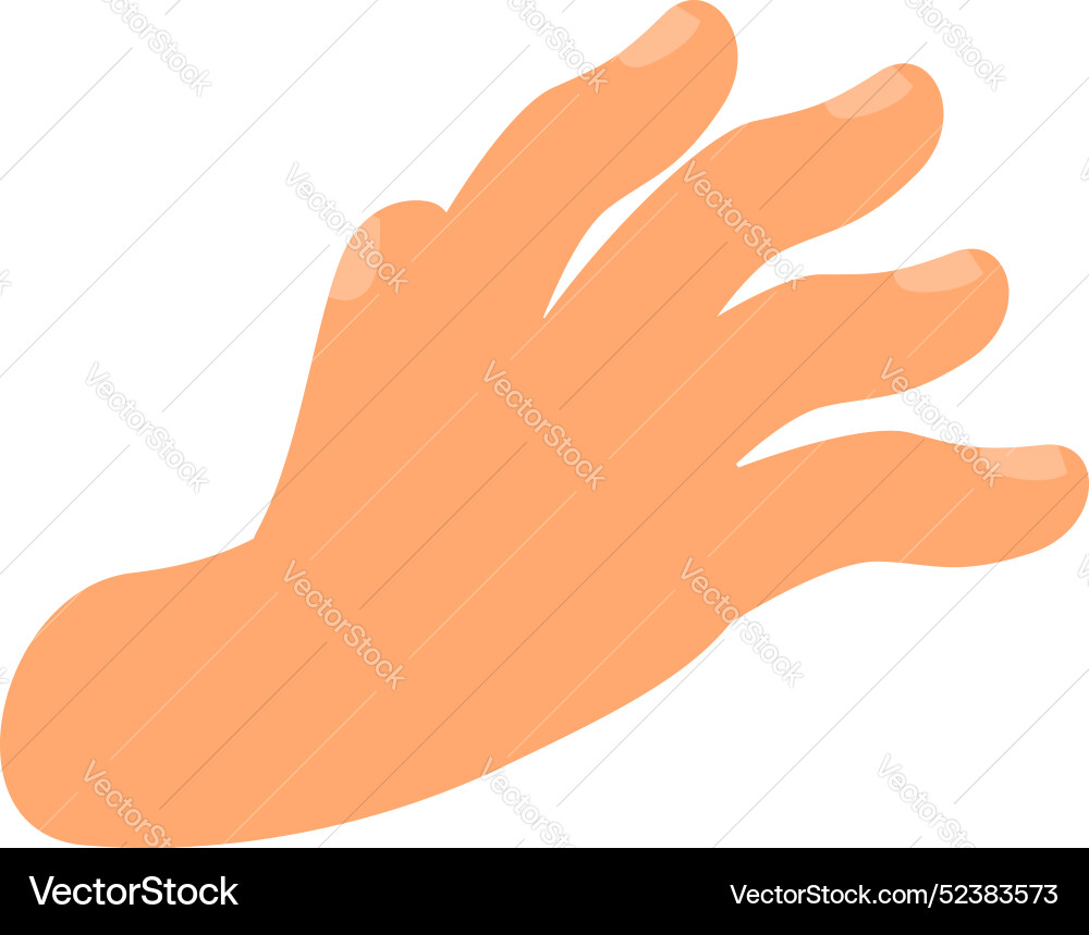 Cartoon hand reaching out with open palm Vector Image