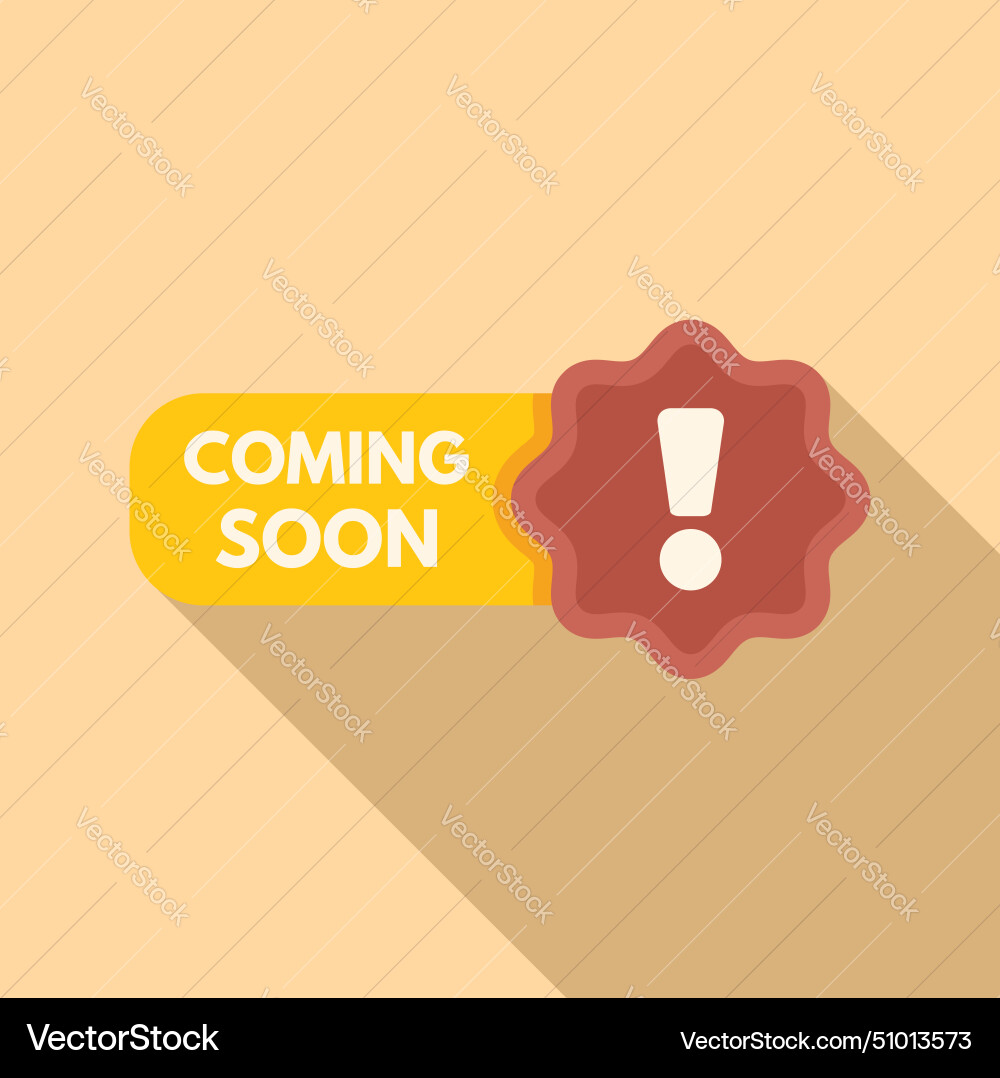 Fast coming soon icon flat urgent new Royalty Free Vector